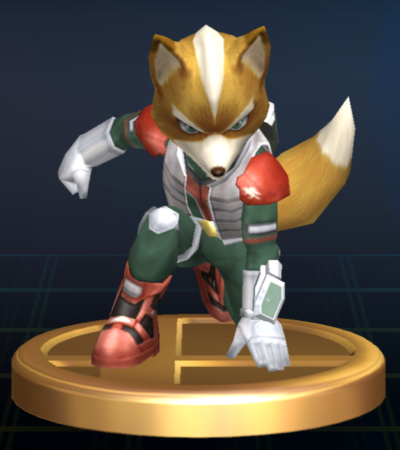 File:Fox (Assault) - Brawl Trophy.png - SmashWiki, the Super Smash Bros ...