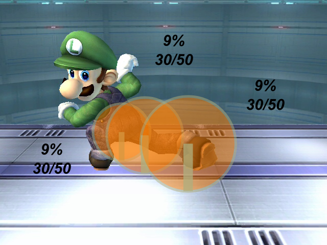 Luigi (SSBB)/Down tilt - SmashWiki, the Super Smash Bros. wiki