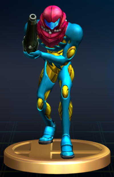 File:Samus (Fusion Suit) - Brawl Trophy.png - SmashWiki, the Super ...