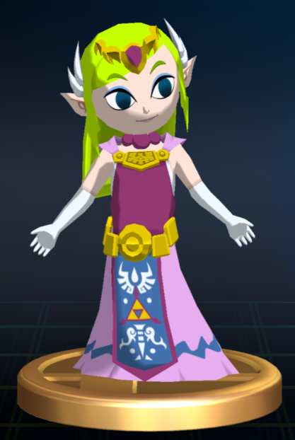 File:Zelda (Wind Waker) - Brawl Trophy.png - SmashWiki, the Super Smash ...
