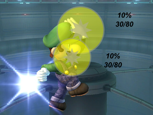 Luigi (SSBB)/Forward aerial - SmashWiki, the Super Smash Bros. wiki