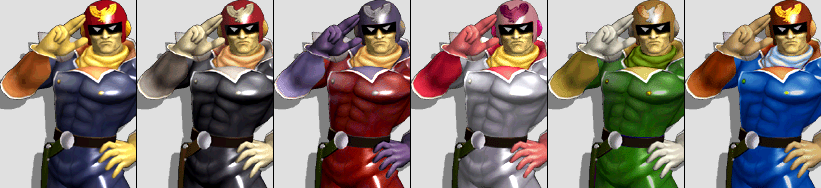 File:Captain Falcon Palette (SSBM).png - SmashWiki, the Super Smash ...