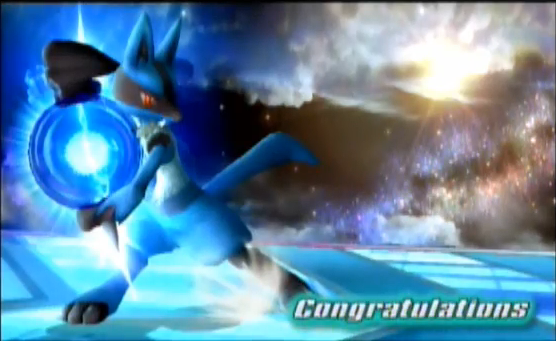File:Lucario Congratulations Screen Classic Mode Brawl.png - SmashWiki, the Super Smash Bros. wiki
