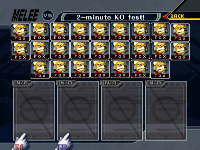 File:Character selection melee.png - SmashWiki, the Super Smash Bros. wiki