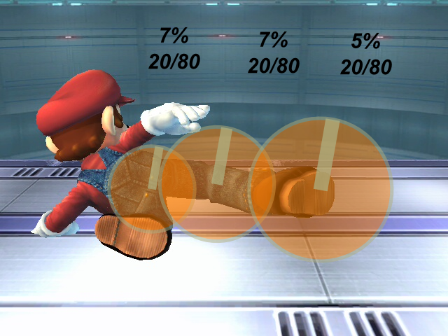 Mario (SSBB)/Down tilt - SmashWiki, the Super Smash Bros. wiki