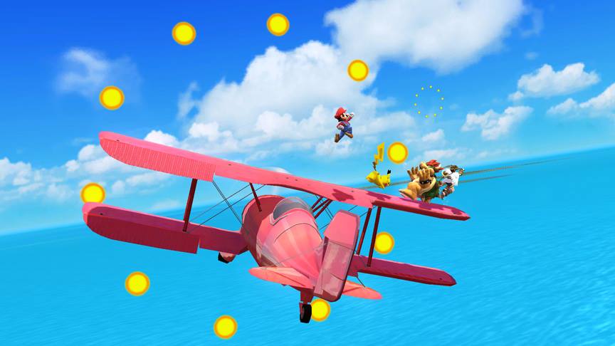 File:Mario Pikachu Bowser Pit On Pilotwing.jpg - SmashWiki, the Super ...