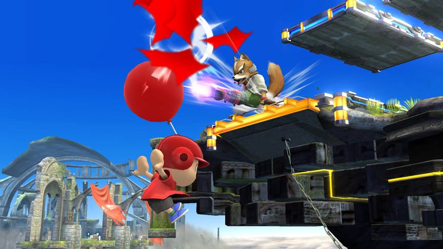 File:Fox and Villager on Battlefield SSB4.jpg - SmashWiki, the Super ...