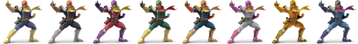 File:Captain Falcon Palette (SSBU).png - SmashWiki, the Super Smash ...
