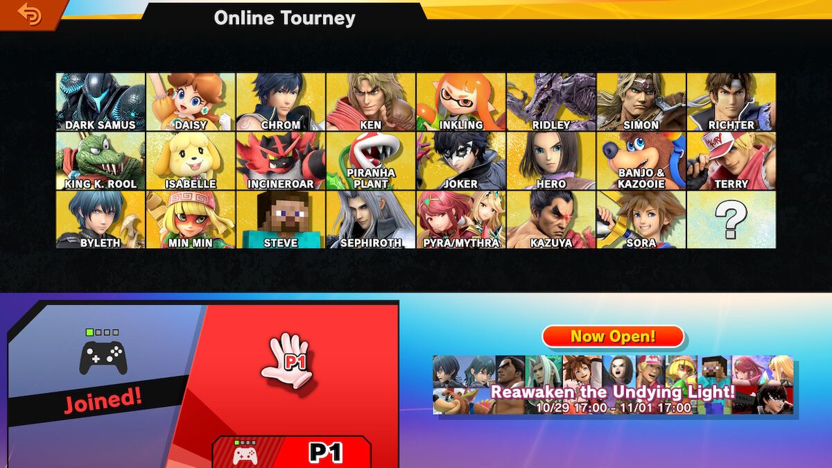 File:Reawaken the Undying Light Character Select.jpg - SmashWiki, the Super Smash Bros. wiki