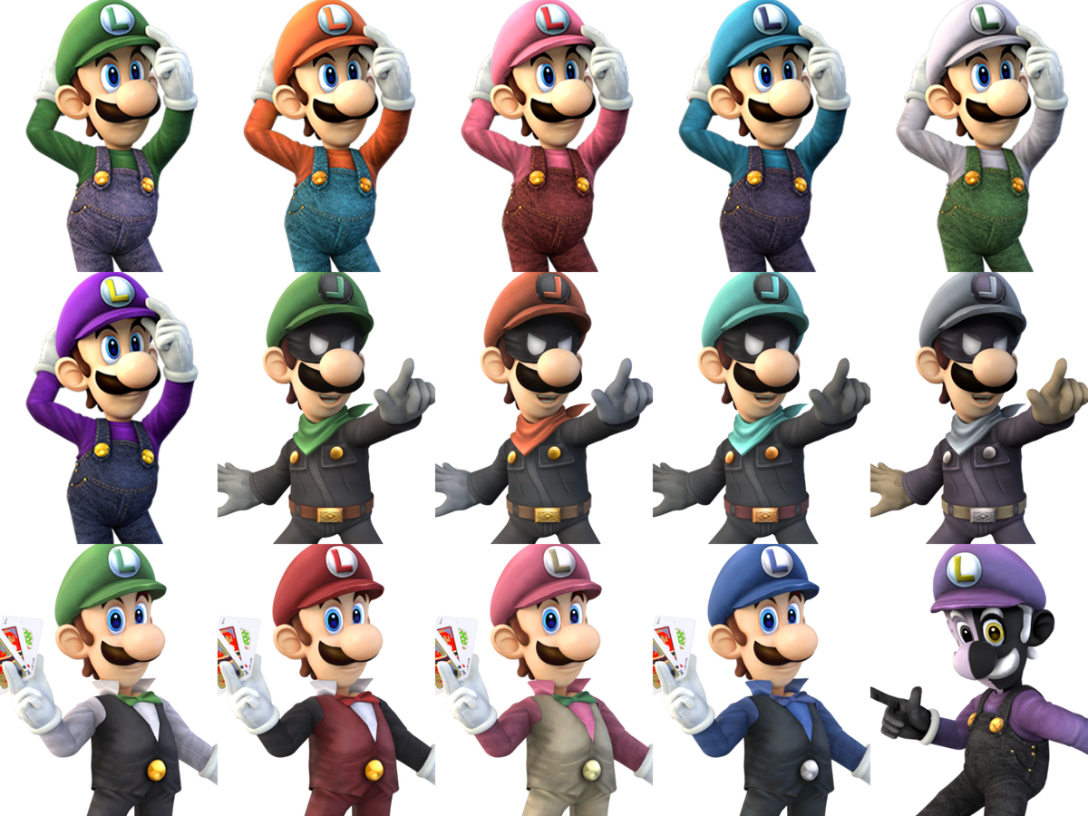 File:LuigiPMEXAlts.webp - SmashWiki, the Super Smash Bros. wiki