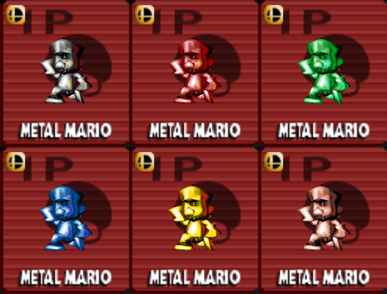 File:SSB64 Remix alts Metal Mario.png - SmashWiki, the Super Smash Bros ...