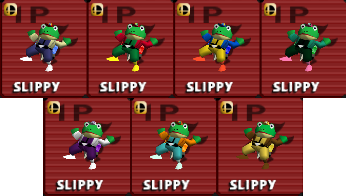 File:SSB64 Remix alts Slippy.png - SmashWiki, the Super Smash Bros. wiki