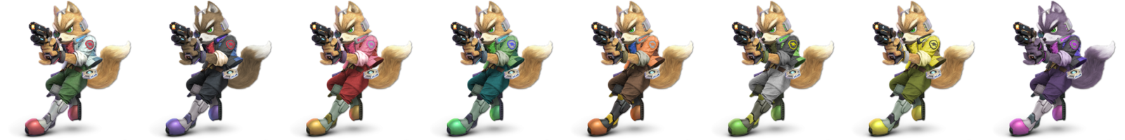 File:Fox Palette (SSBU).png - SmashWiki, the Super Smash Bros. wiki