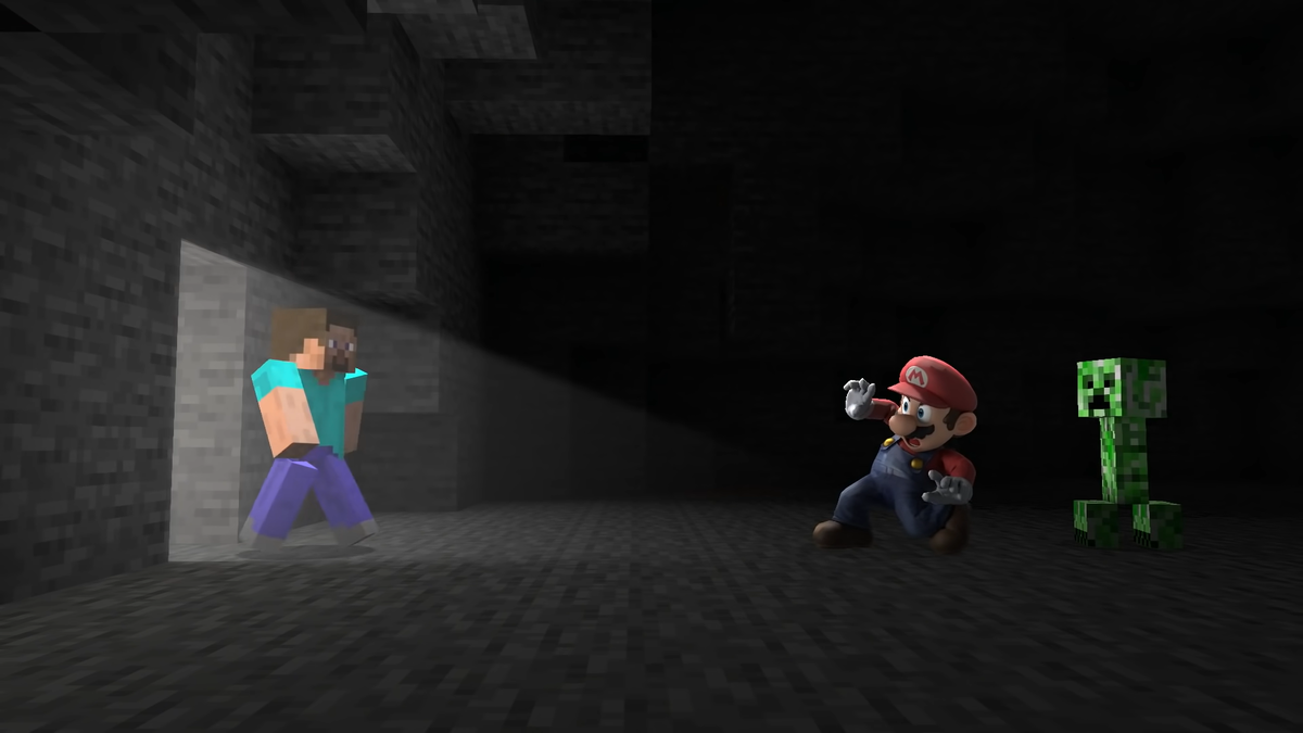 File:Creeper in Steve trailer.png - SmashWiki, the Super Smash Bros. wiki