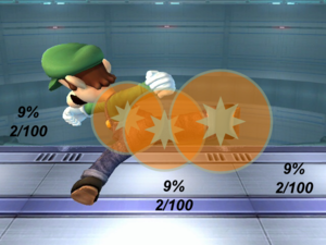 Luigi (SSBB)/Hitboxes - SmashWiki, the Super Smash Bros. wiki