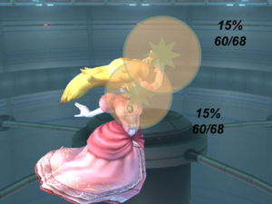 Peach (SSBB)/Forward aerial - SmashWiki, the Super Smash Bros. wiki