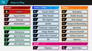 How to Play (SSBU menu) - SmashWiki, the Super Smash Bros. wiki