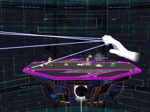 Master Hand laser glitch - SmashWiki, the Super Smash Bros. wiki